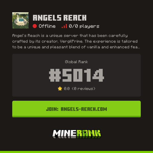 Angels Reach Server IP, Reviews and Vote Link - Minerank
