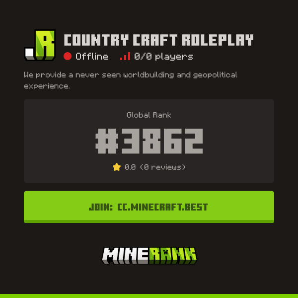 Country Craft Roleplay Server IP, Reviews and Vote Link - Minerank