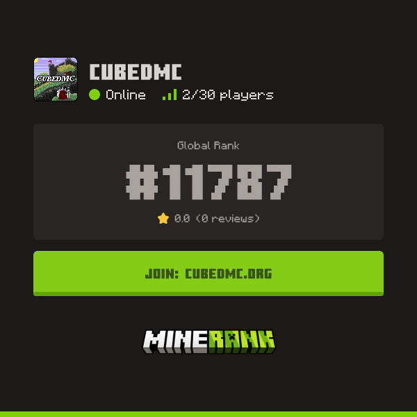 CubedMC Server IP, Reviews and Vote Link - Minerank