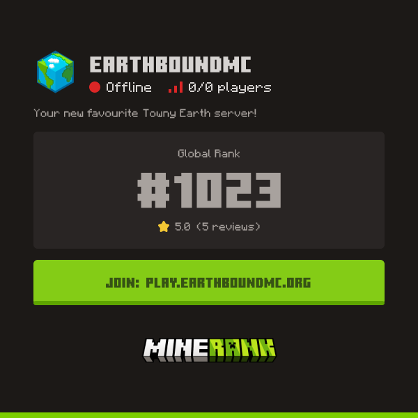 EarthBoundMC Server IP, Reviews and Vote Link - Minerank