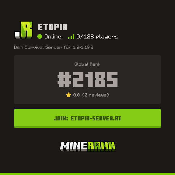 Etopia Server IP, Reviews and Vote Link - Minerank