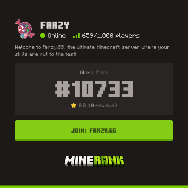 Farzy Server IP, Reviews and Vote Link - Minerank