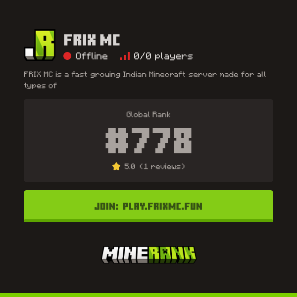 Frix Mc Minecraft Server Reviews - Minerank