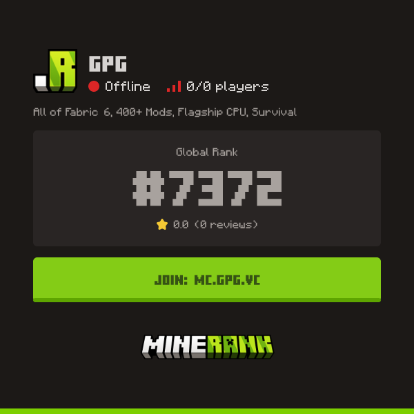 GPG Server IP, Reviews and Vote Link - Minerank