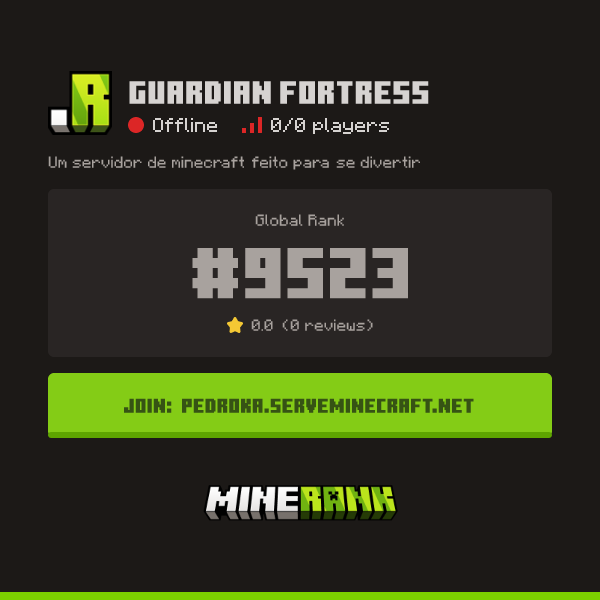 Guardian Fortress Server IP, Reviews and Vote Link - Minerank