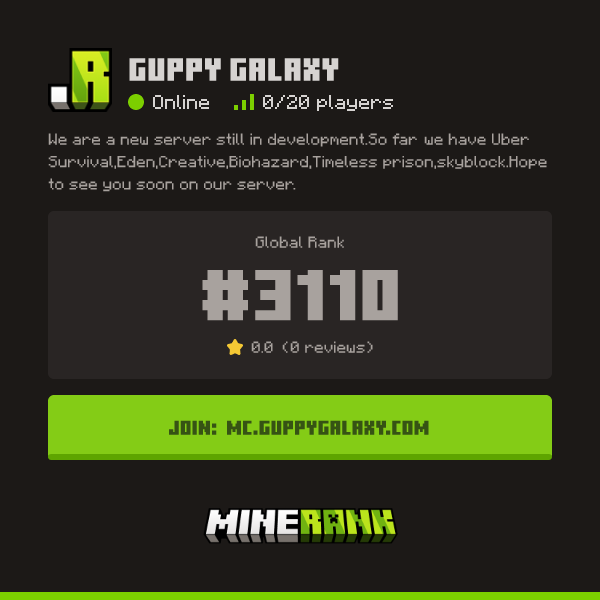 Guppy Galaxy Server IP, Reviews and Vote Link - Minerank