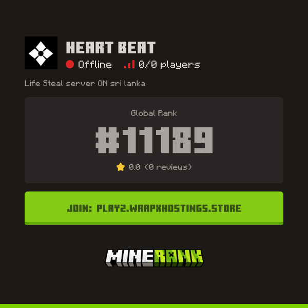 Heart Beat Minecraft Server Reviews - Minerank