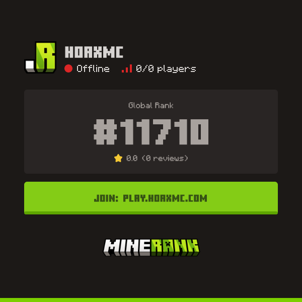 HoaxMC Server IP, Reviews and Vote Link - Minerank