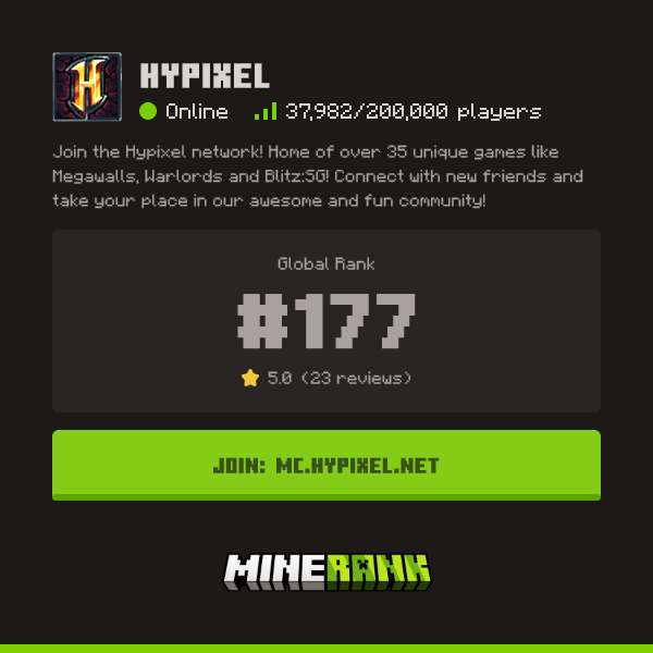 Hypixel Minecraft Server Reviews - Minerank