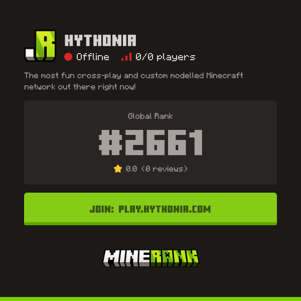 Hythonia Server IP, Reviews and Vote Link - Minerank