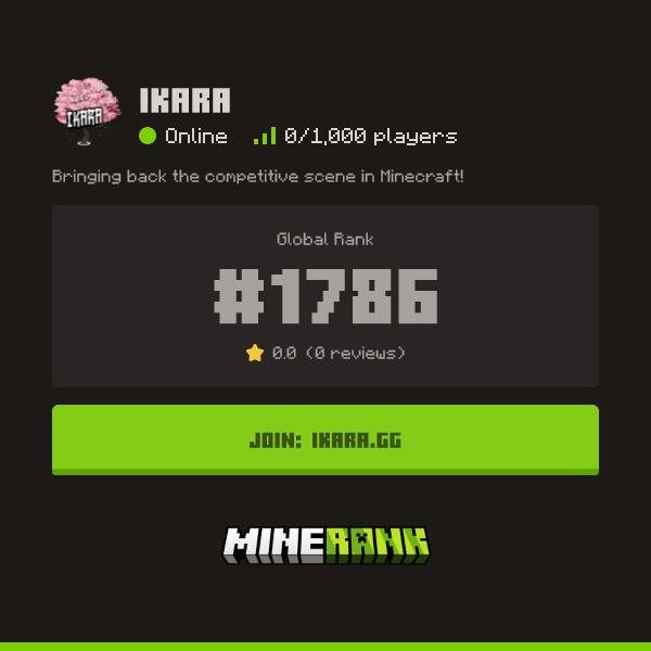 Ikara Server IP, Reviews and Vote Link - Minerank