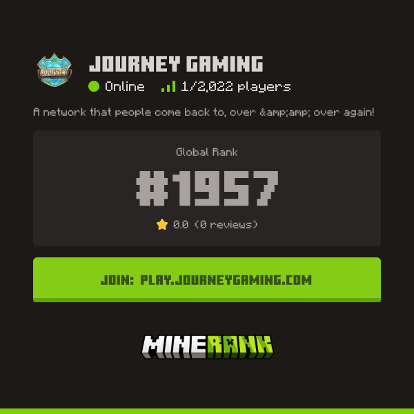 Journey Gaming Minecraft Server Reviews - Minerank