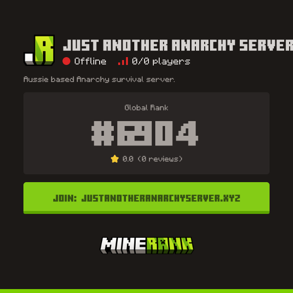 Just Another Anarchy Server Server IP, Reviews and Vote Link - Minerank