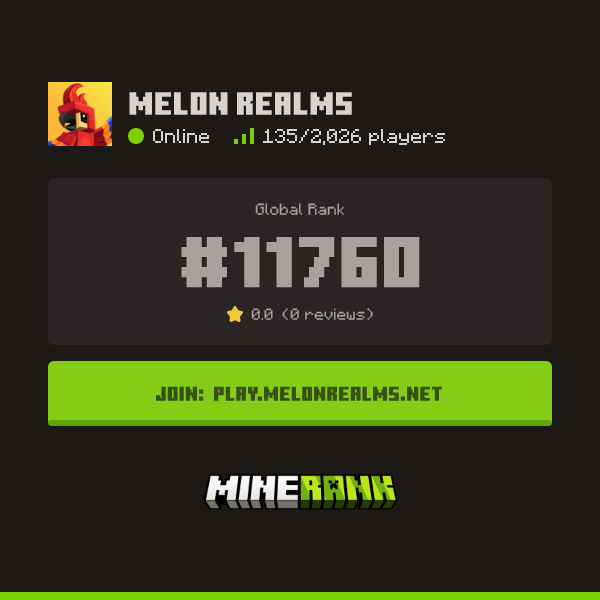 Melon Realms Server IP, Reviews and Vote Link - Minerank