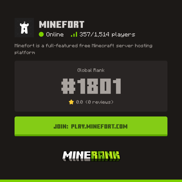 Minefort Server IP, Reviews and Vote Link - Minerank