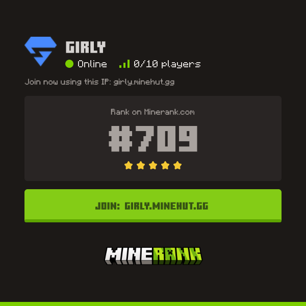 Girly Minecraft Server IP, Reviews and Vote Link - Minerank