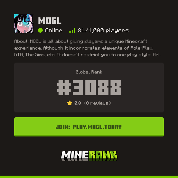 MOGL Server IP, Reviews and Vote Link - Minerank