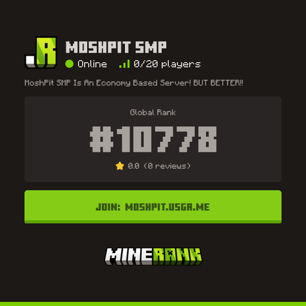 MoshPit SMP Server IP, Reviews and Vote Link - Minerank