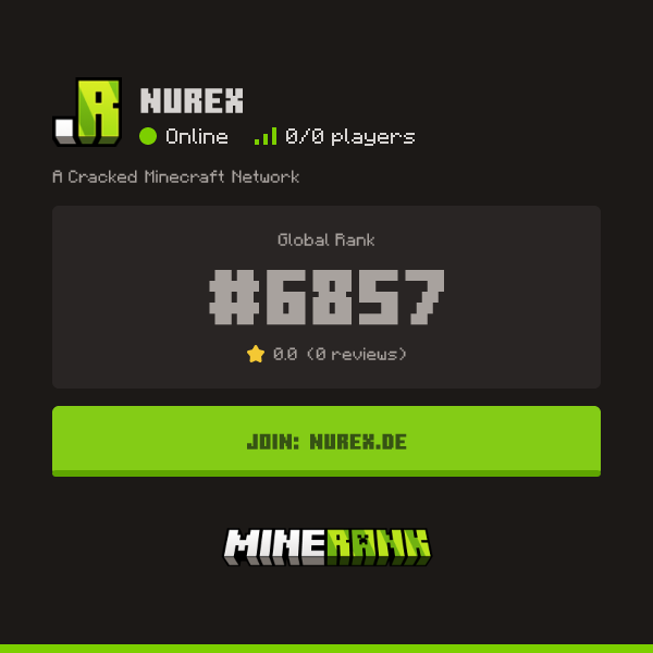 Nurex Server IP, Reviews and Vote Link - Minerank