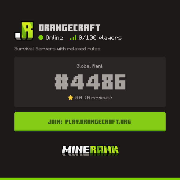 OrangeCraft Server IP, Reviews and Vote Link - Minerank