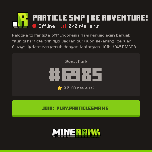 Particle SMP | Be Adventure! Server IP, Reviews and Vote Link - Minerank