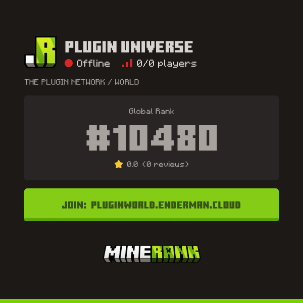 Plugin Universe Server IP, Reviews and Vote Link - Minerank