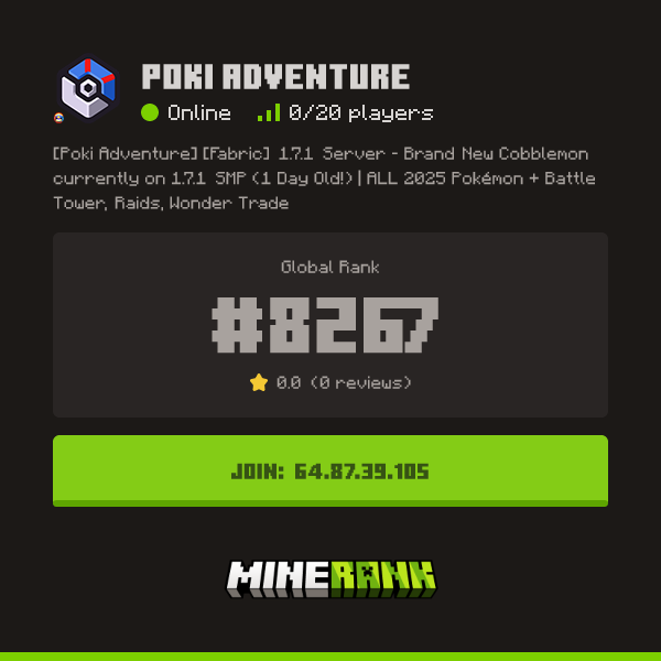 Poki Adventure Server IP, Reviews and Vote Link - Minerank