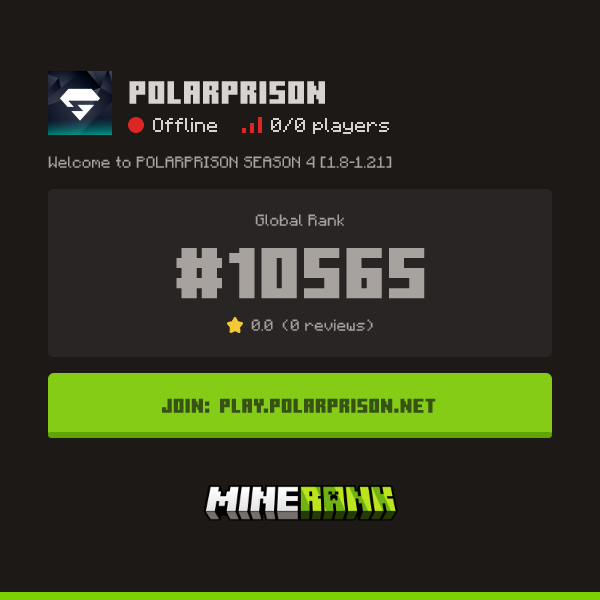 PolarPrison Server IP, Reviews and Vote Link - Minerank