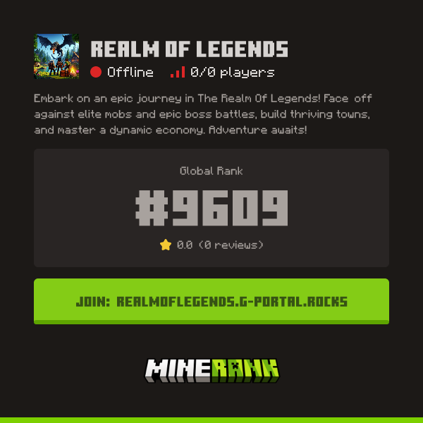 Realm Of Legends Server IP, Reviews and Vote Link - Minerank