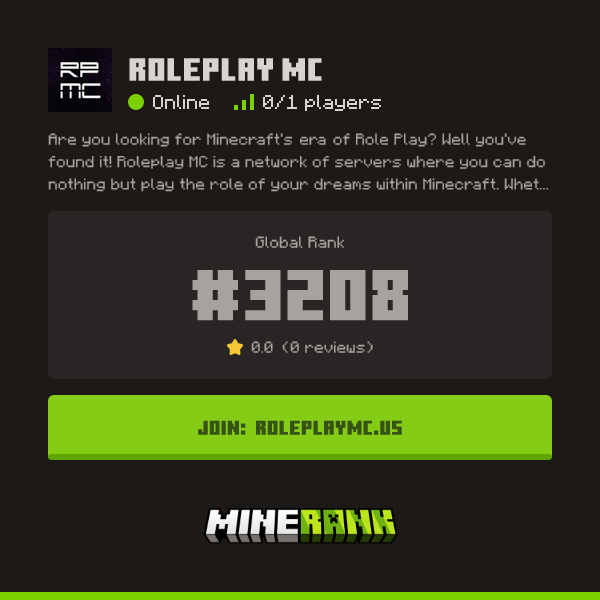 Roleplay MC Server IP, Reviews and Vote Link - Minerank