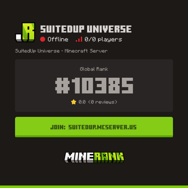 SuitedUp Universe Server IP, Reviews and Vote Link - Minerank