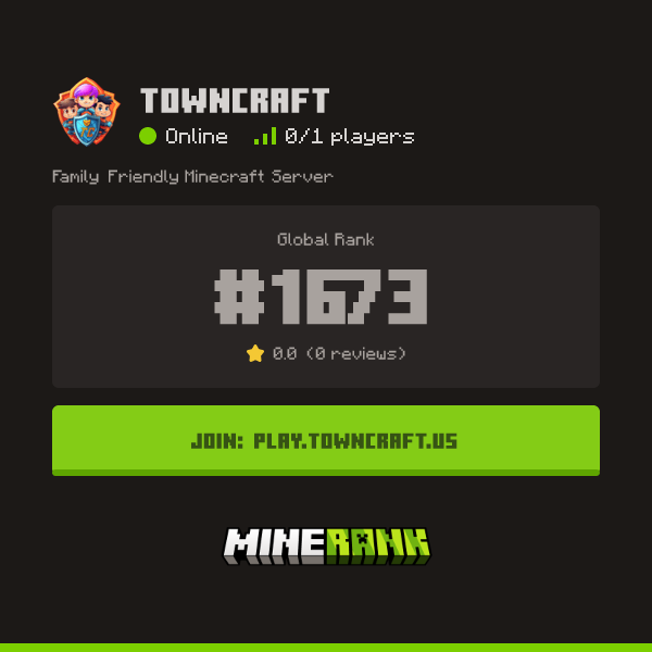 Towncraft Server IP, Reviews and Vote Link - Minerank