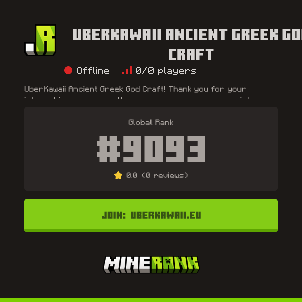 UberKawaii Ancient Greek God Craft Server IP, Reviews and Vote Link ...