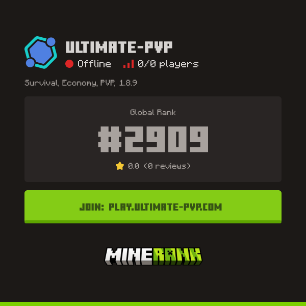 Ultimate-PVP Server IP, Reviews and Vote Link - Minerank