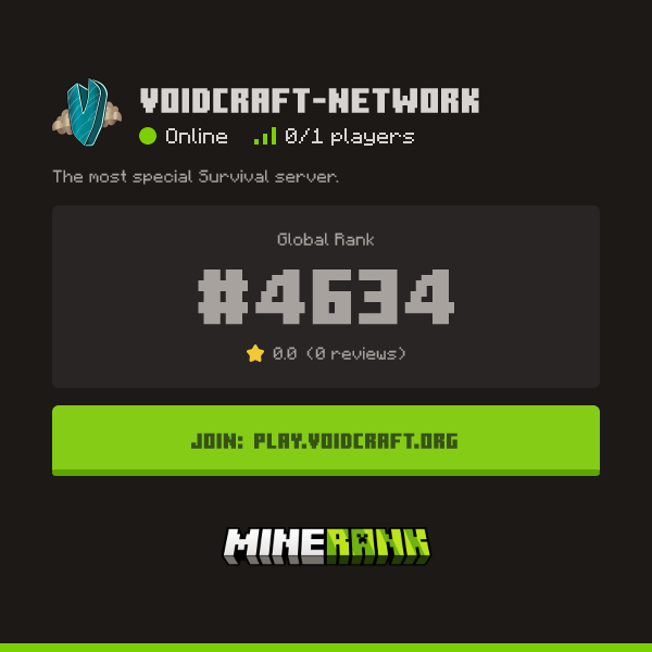 VoidCraft-network Minecraft Server Reviews - Minerank