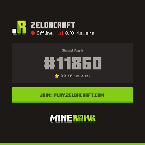 ZeldaCraft Server IP, Reviews and Vote Link - Minerank
